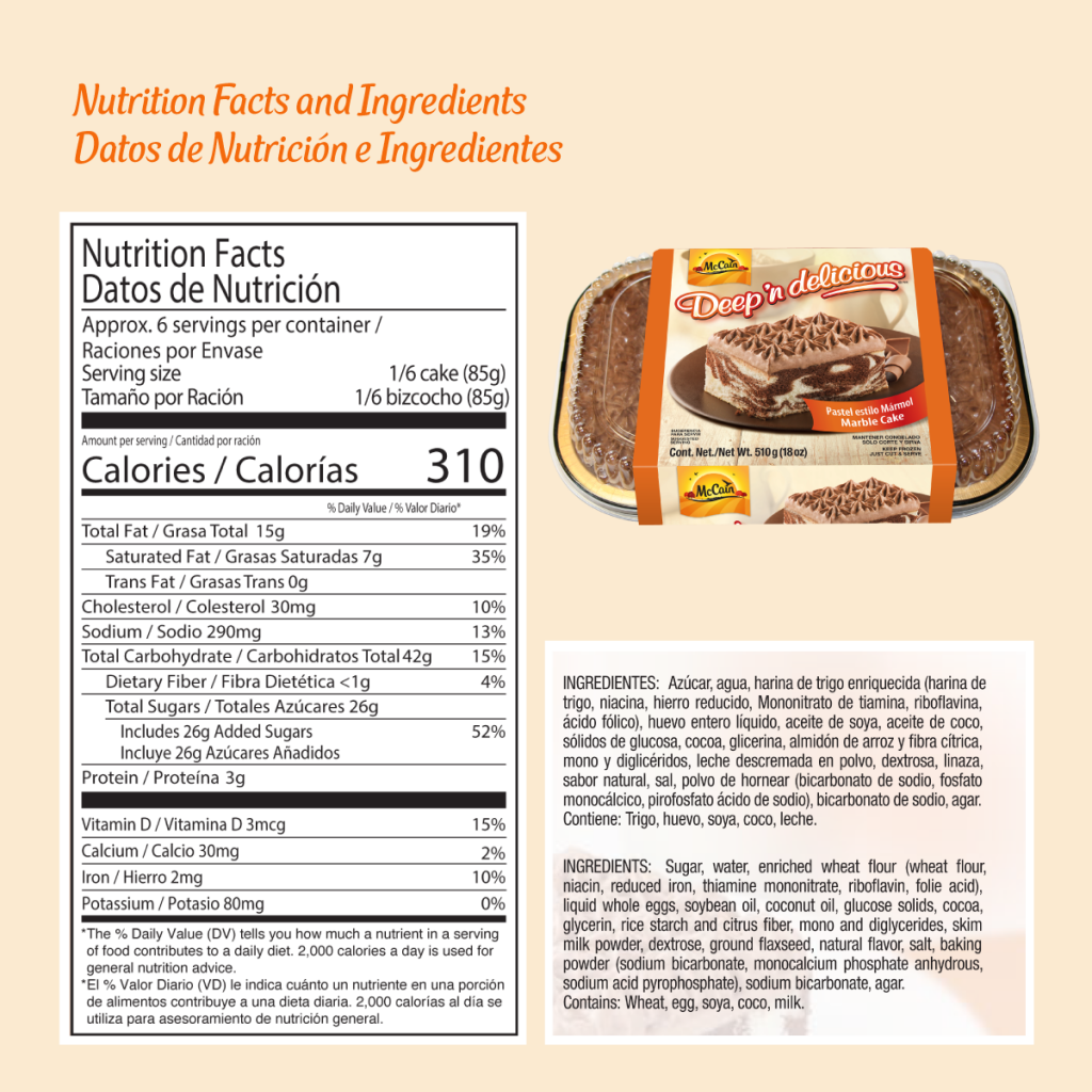 McCain Deep’n Delicious Marble Cake – McCain B2C