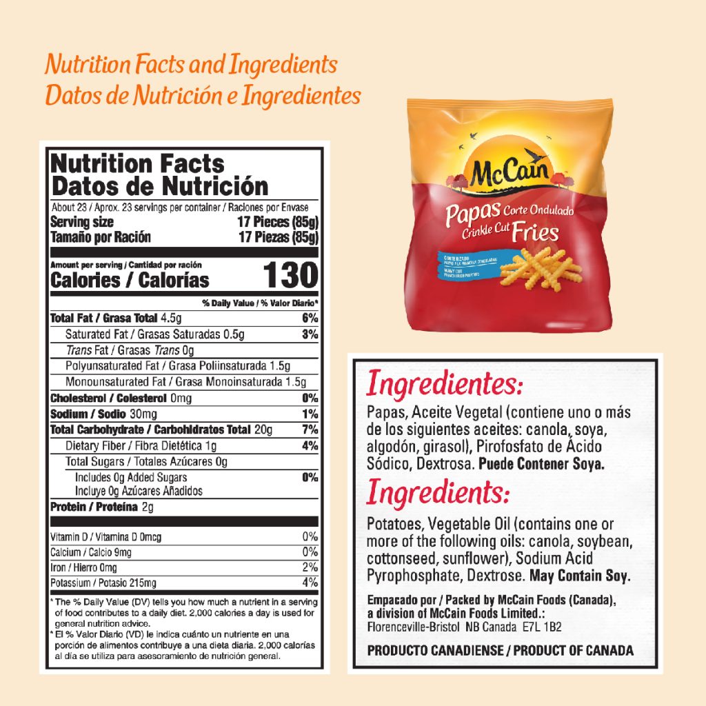 Papas Corte Ondulado McCain 500g – McCain B2C