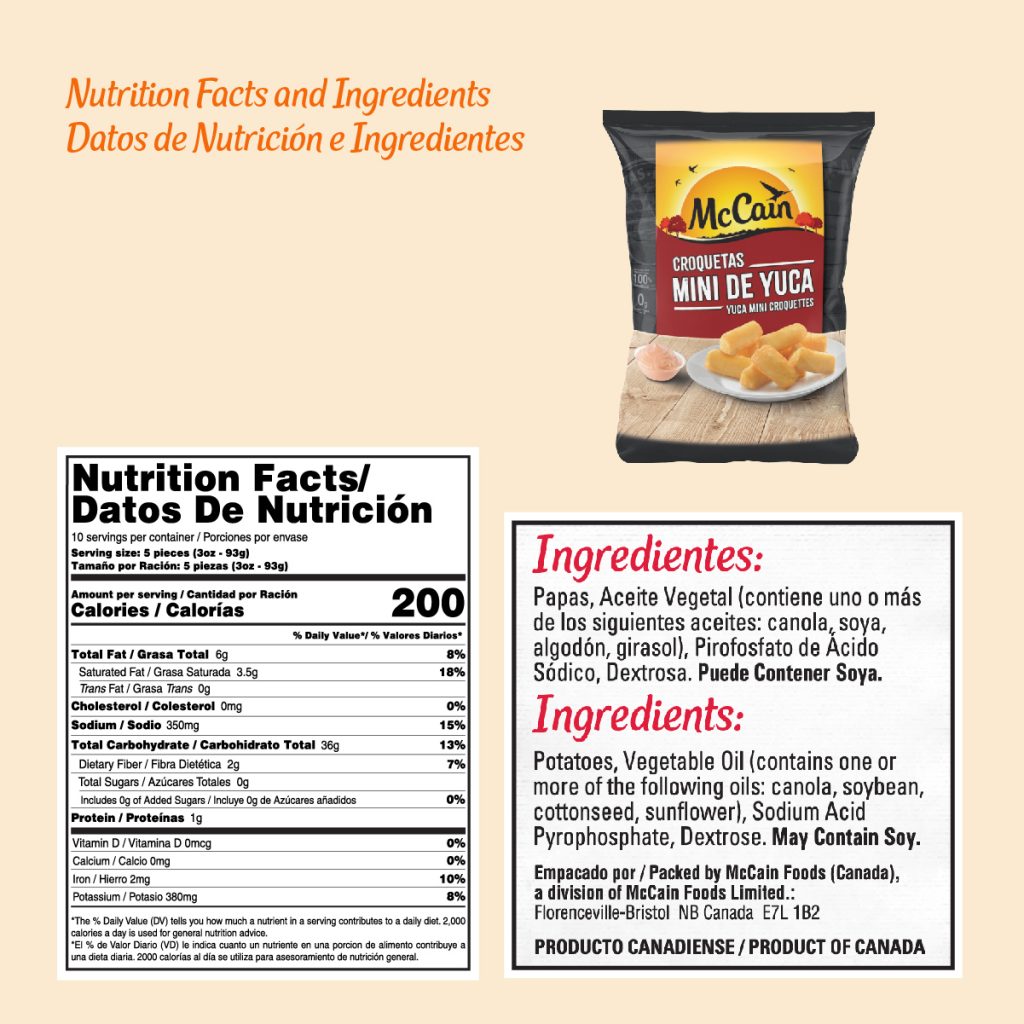 Croquetas Mini de Yuca McCain – McCain B2C