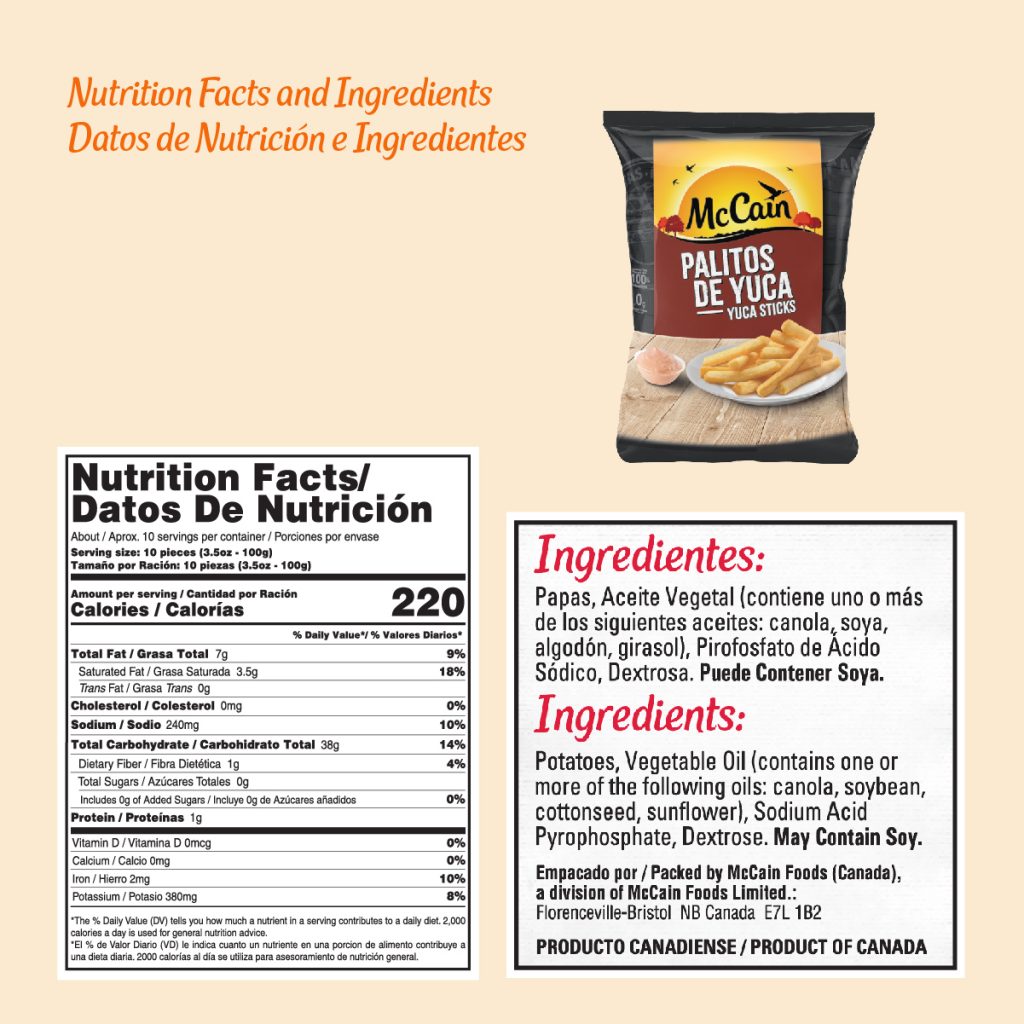 Yuca McCain Sticks – McCain B2C